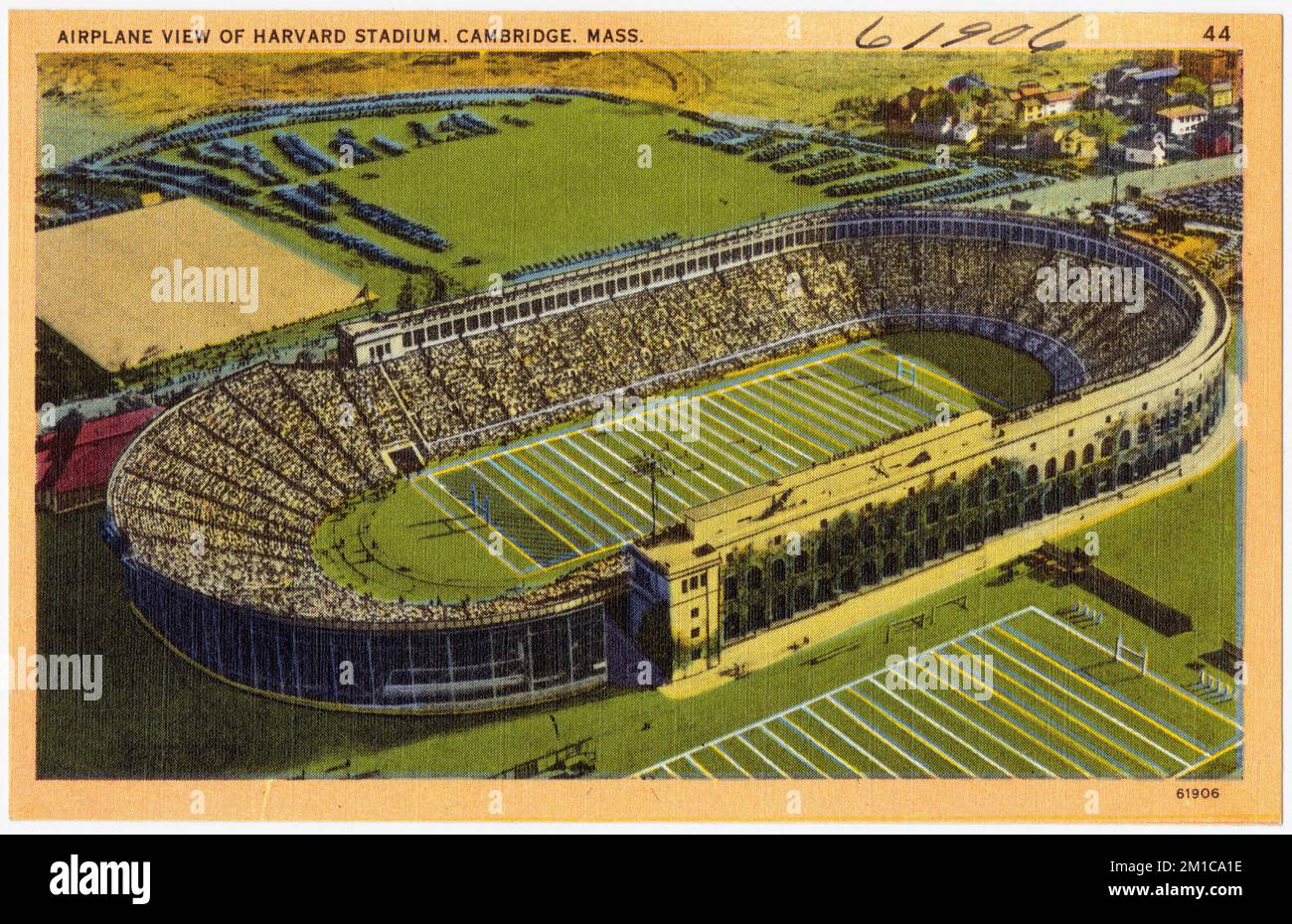 Airplane view of Harvard Stadium, Cambridge, Mass. , Stadiums ...