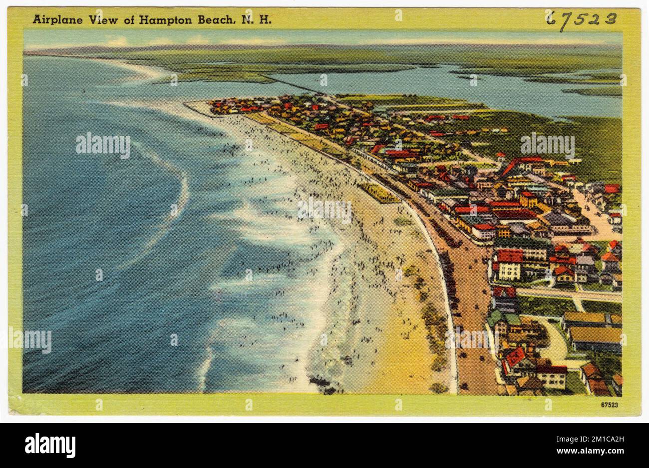 Airplane view of Hampton Beach, N.H. , Cities & towns, Beaches, Seas ...