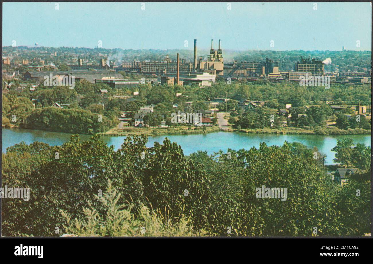 Akron, Ohio , Lakes & ponds, Cities & towns, Industrial facilities ...