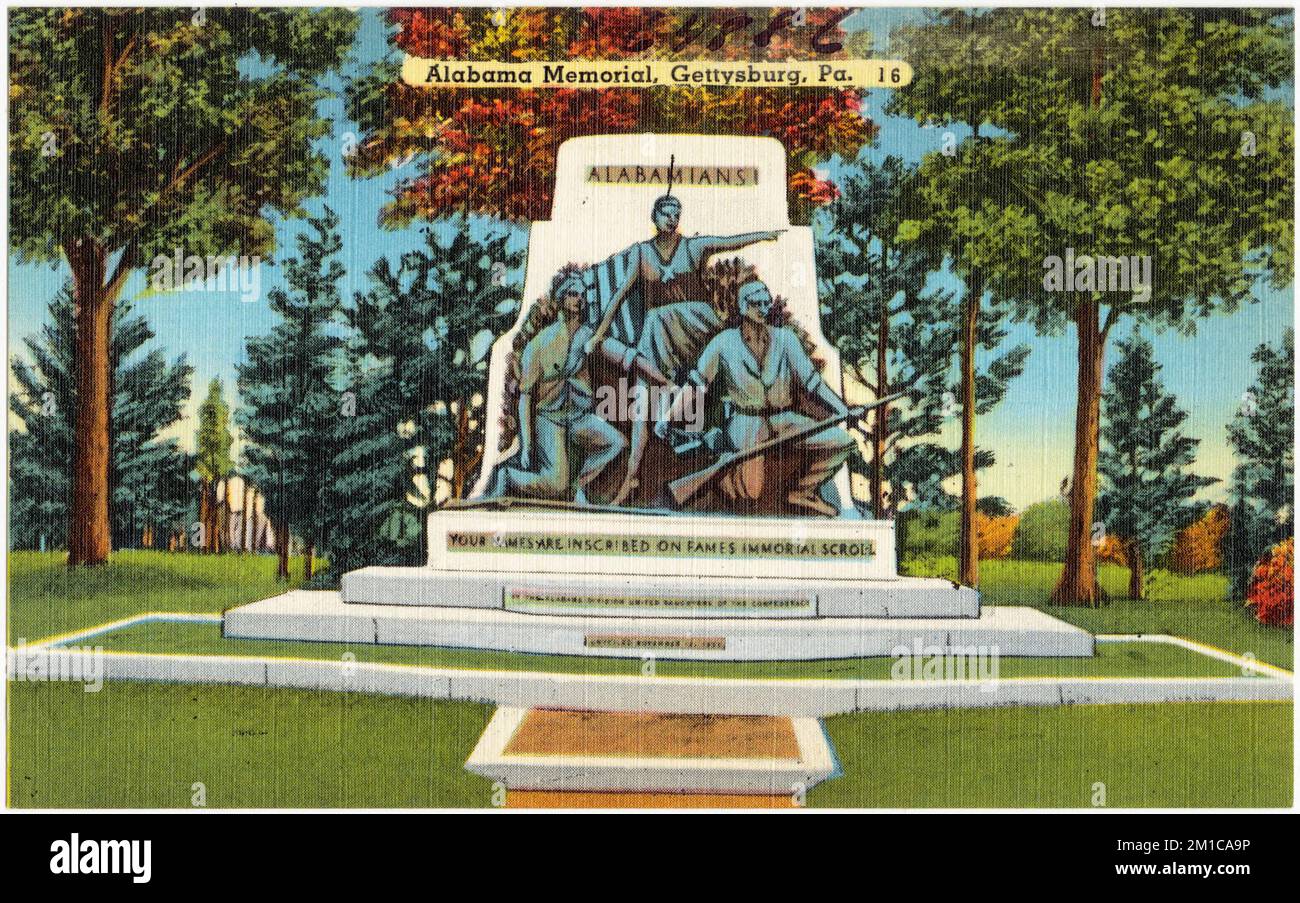 Alabama Memorial, Gettysburg, Pa. , Monuments & memorials, Tichnor ...