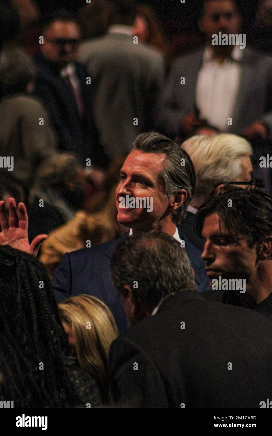Los Angeles, USA. 11th Dec, 2022. Governor Gavin Newsom arrives at the ...
