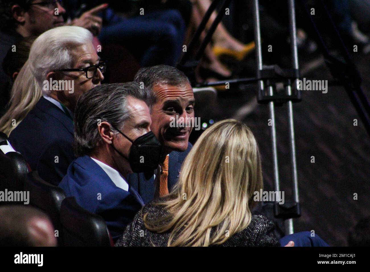 LA Mayor Eric Garcetti, Governor Gavin Newsom, and First Partner ...