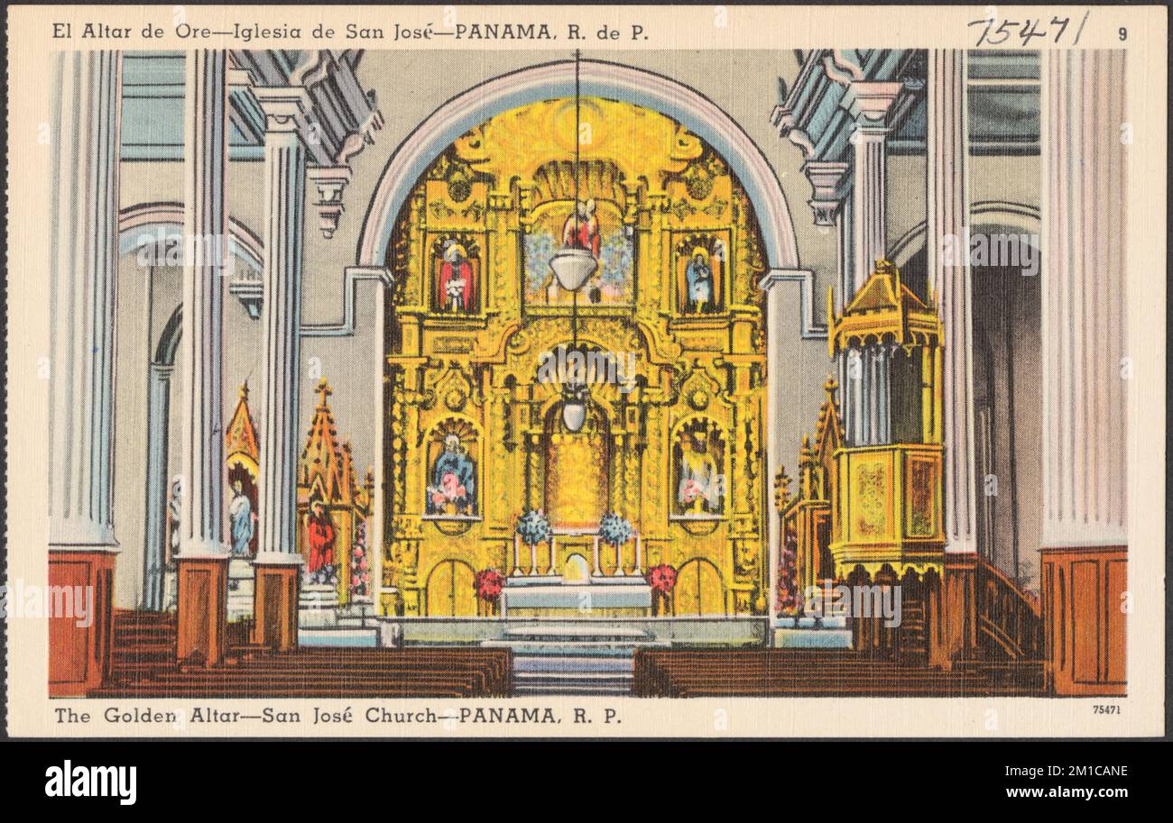 El Altar de Ore - Iglesia de San José - Panama, R. de P. - The Golden ...