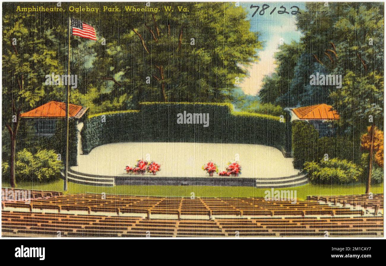 Amphitheatre, Oglebay Park, Wheeling, W. Va. , Parks, Tichnor Brothers ...