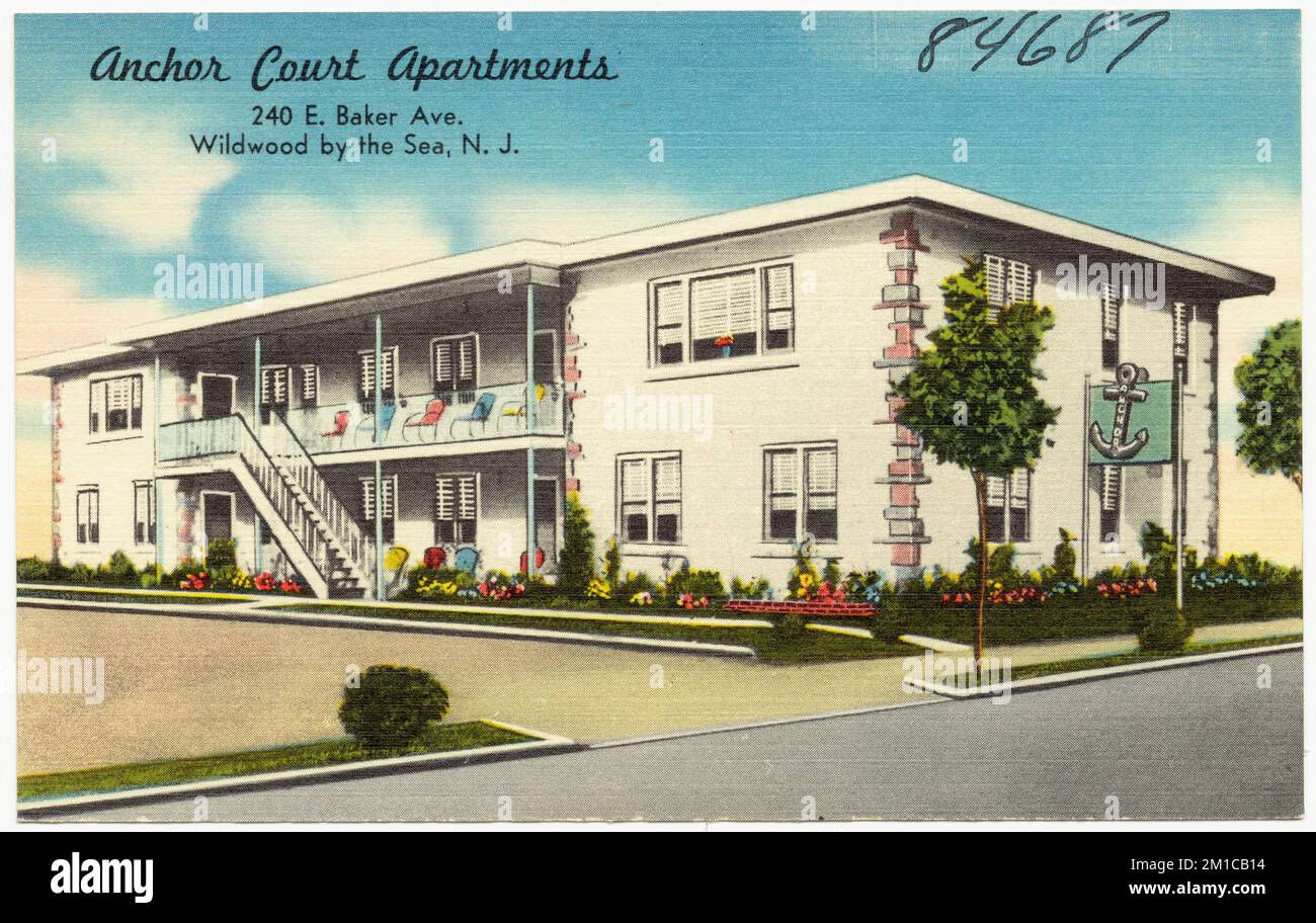 Anchor Court Apartments, 240 E. Baker Ave., Wildwood by the Sea, N. J. , Tichnor Brothers ...