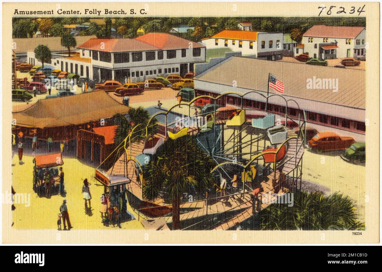 Amusement center, Folly Beach, S. C. , Amusement parks, Tichnor ...