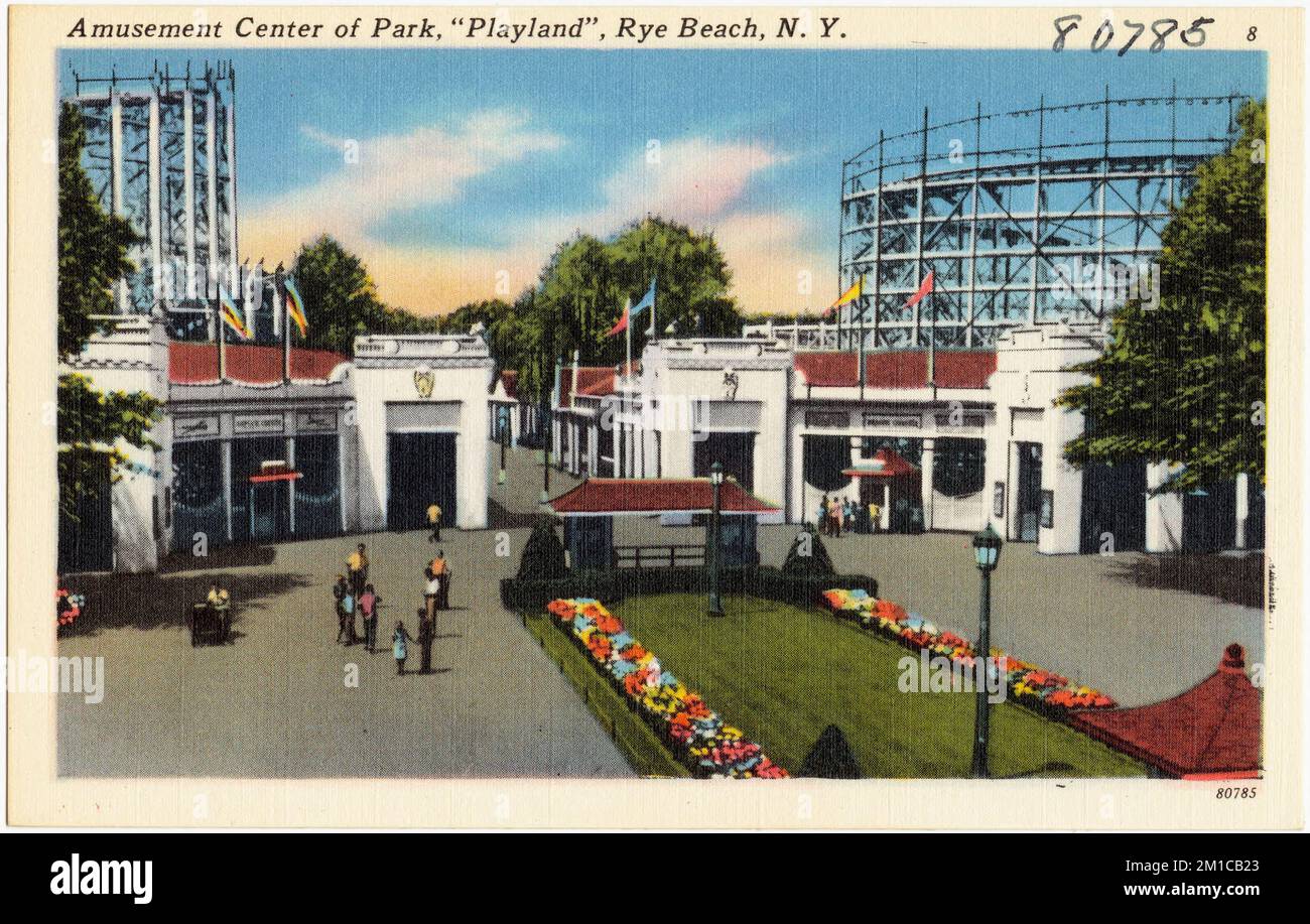 Amusement Center of park, 'Playland', Rye Beach, N. Y. , Amusement ...