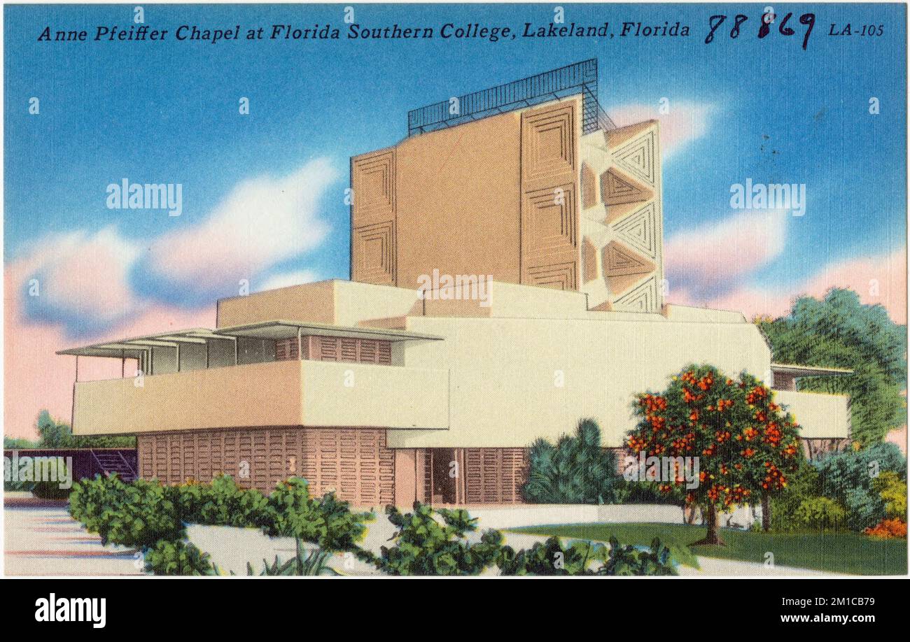 Anne Pfeiffer Chapel at Florida Southern College, Lakeland, Florida ...