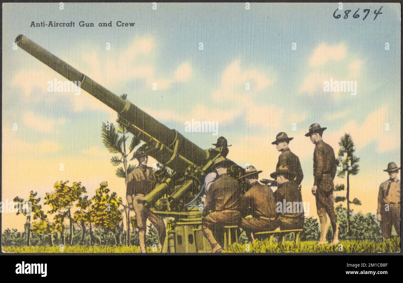 Anti-aircraft gun and crew , Antiaircraft guns, Military personnel ...