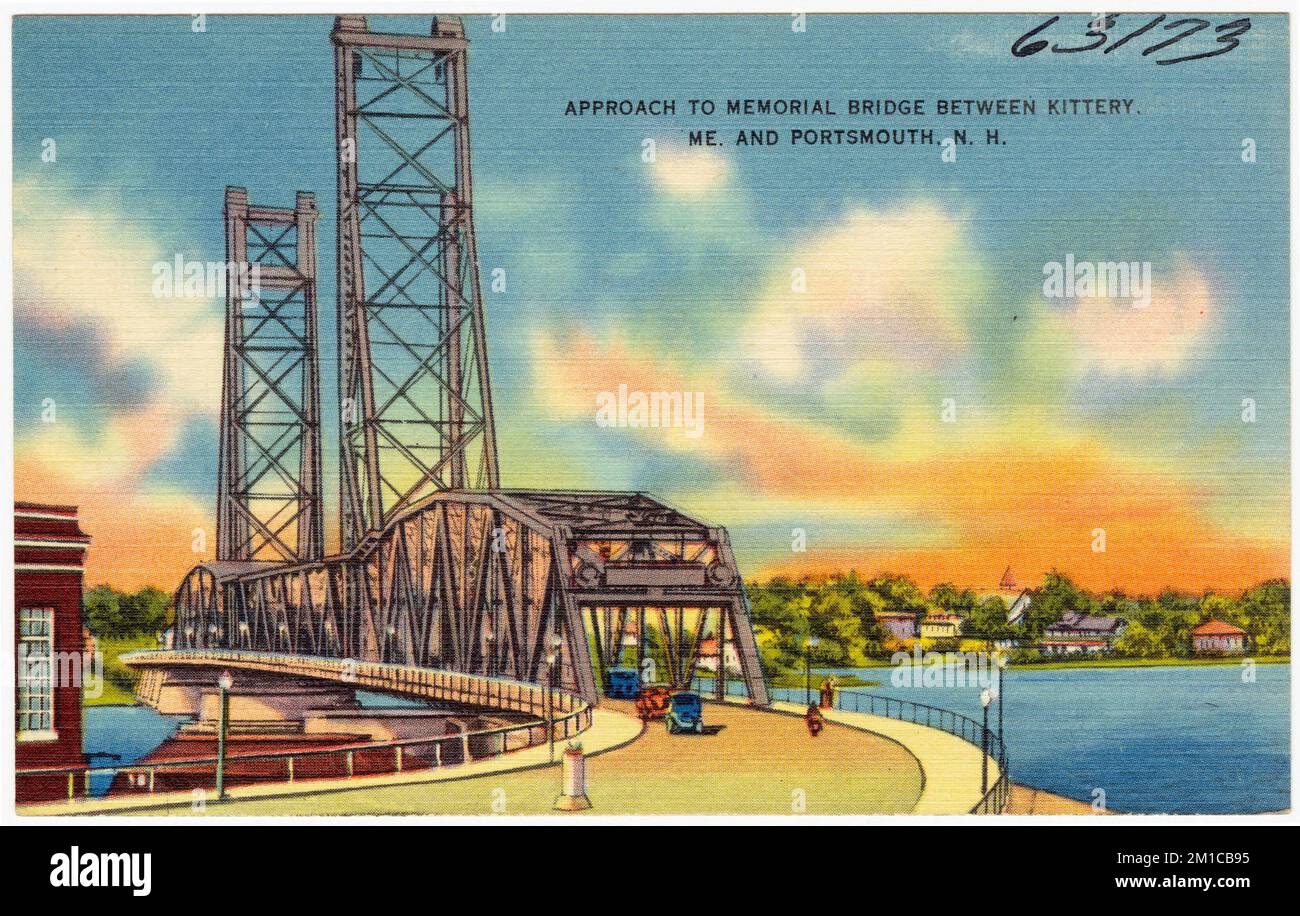 Approach to Memorial Bridge between Kittery, M.E., and Portsmouth, N.H ...