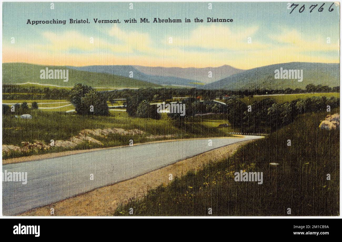 Approaching Bristol, Vermont, with Mt. Abraham in the distance , Roads ...
