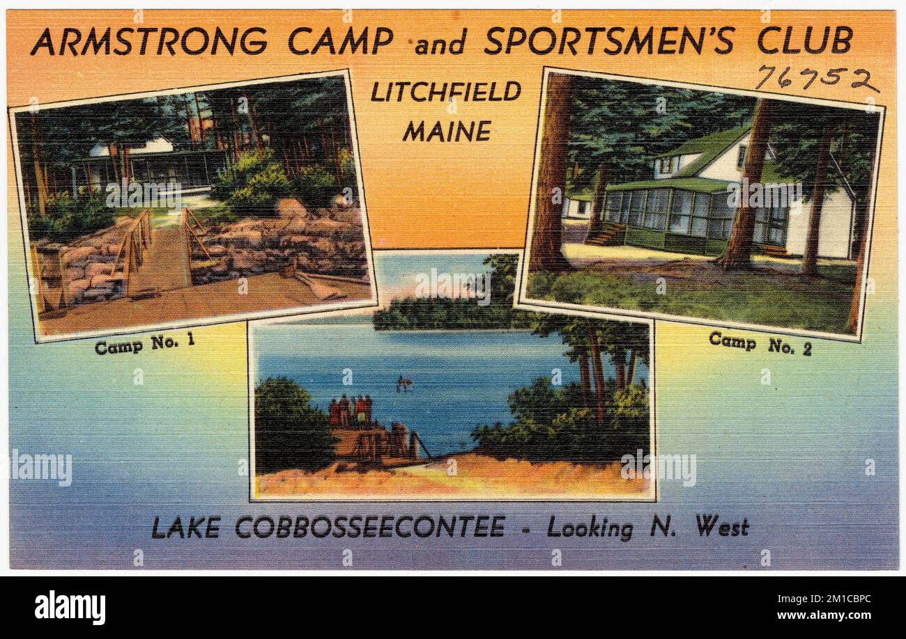 Armstrong Camp and Sportsmen's Club, Litchfield, Maine. , Sports ...