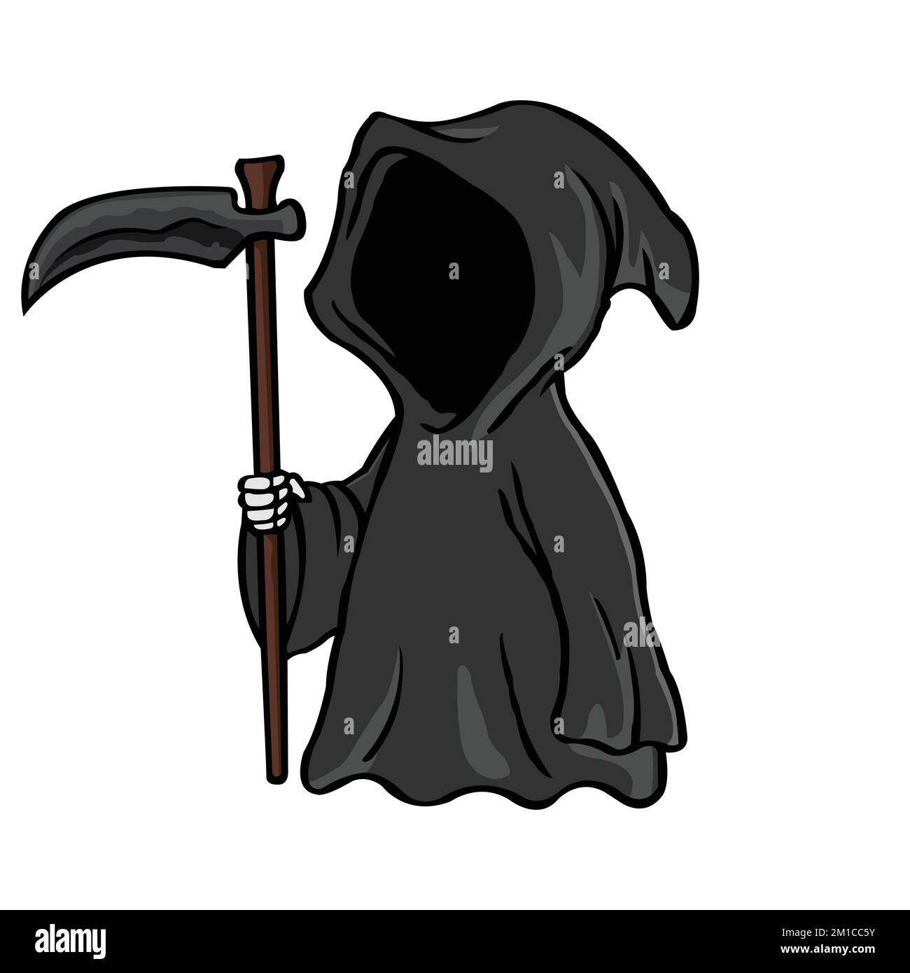 Vector cartoon illustration grim reaper hi-res stock photography and ...