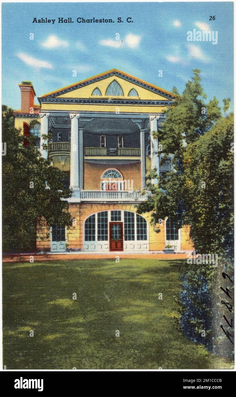 Ashley Hall, Charleston, S. C. , Tichnor Brothers Collection, postcards ...