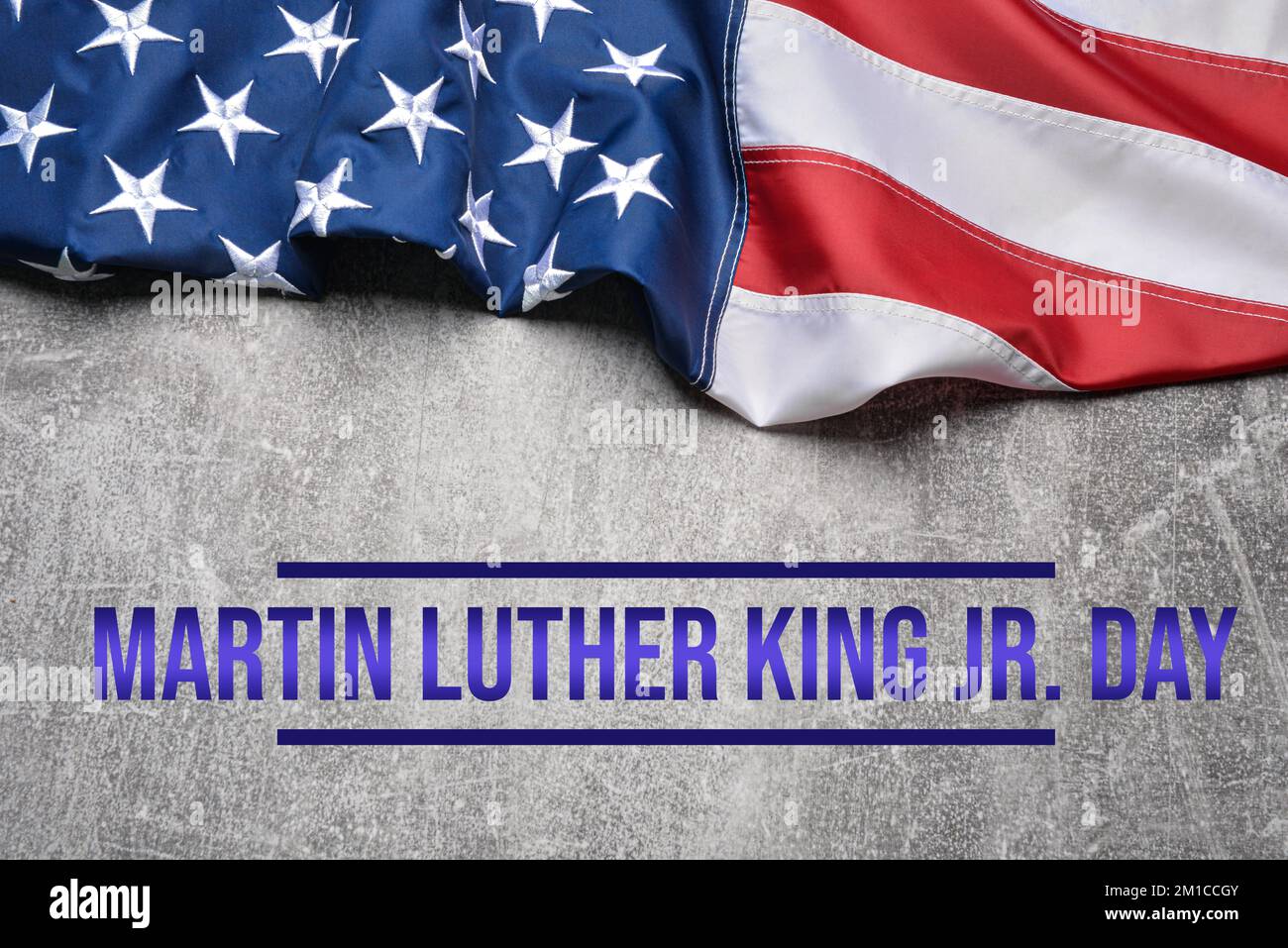 Flag of the United States of America on grunge background. Martin ...