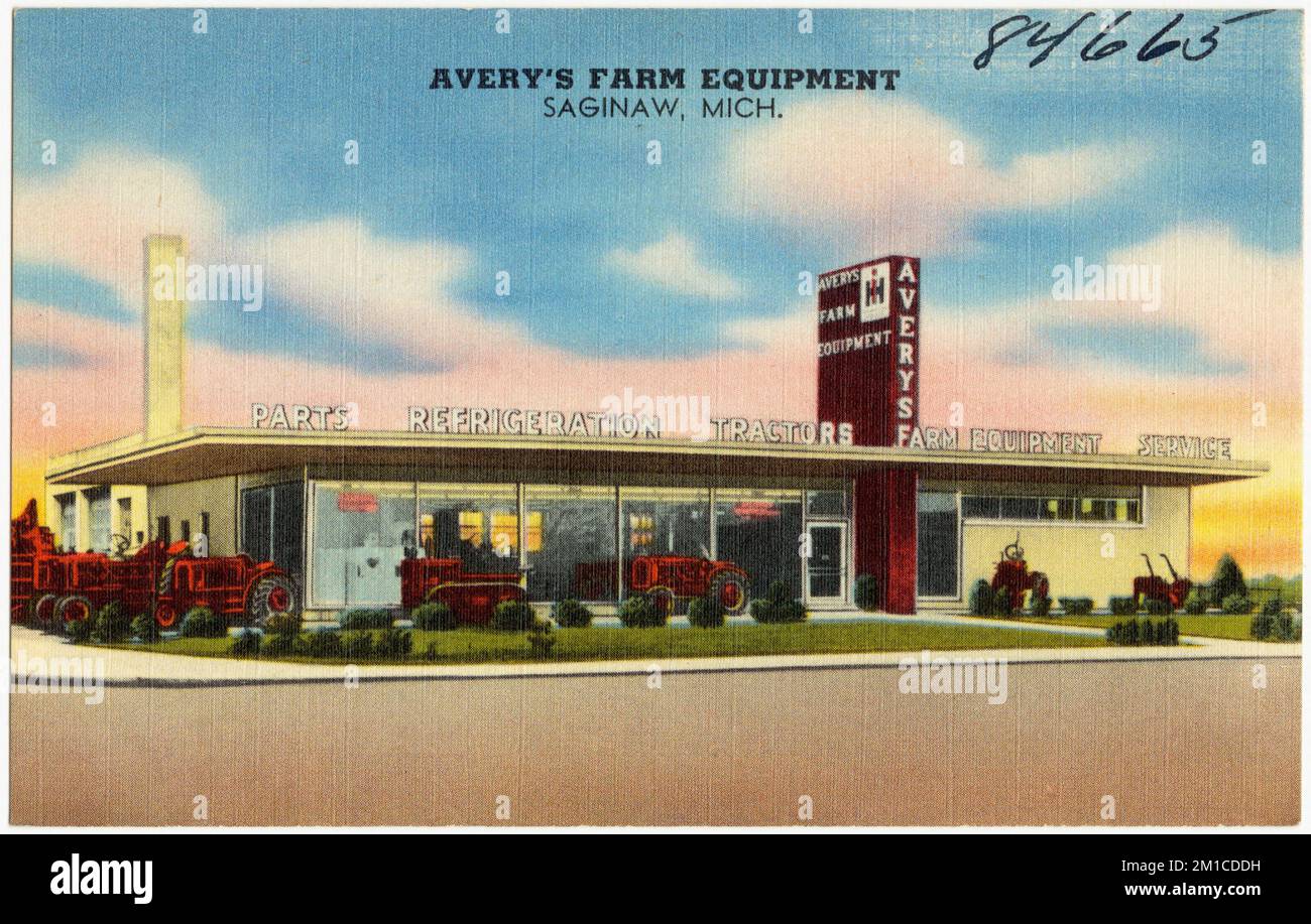 Avery's Farm Equipment, Saginaw, Mich. , Commercial facilities, Tichnor ...