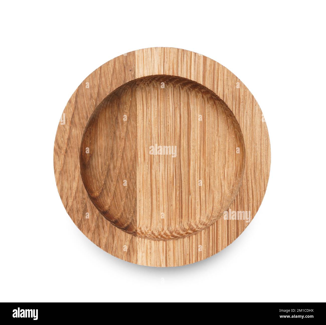 Empty wooden plate isolated on white background Stock Photo - Alamy