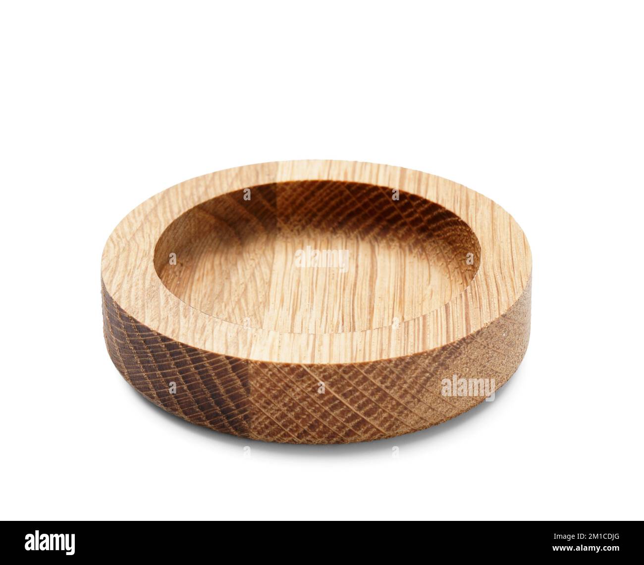 Empty wooden plate isolated on white background Stock Photo - Alamy