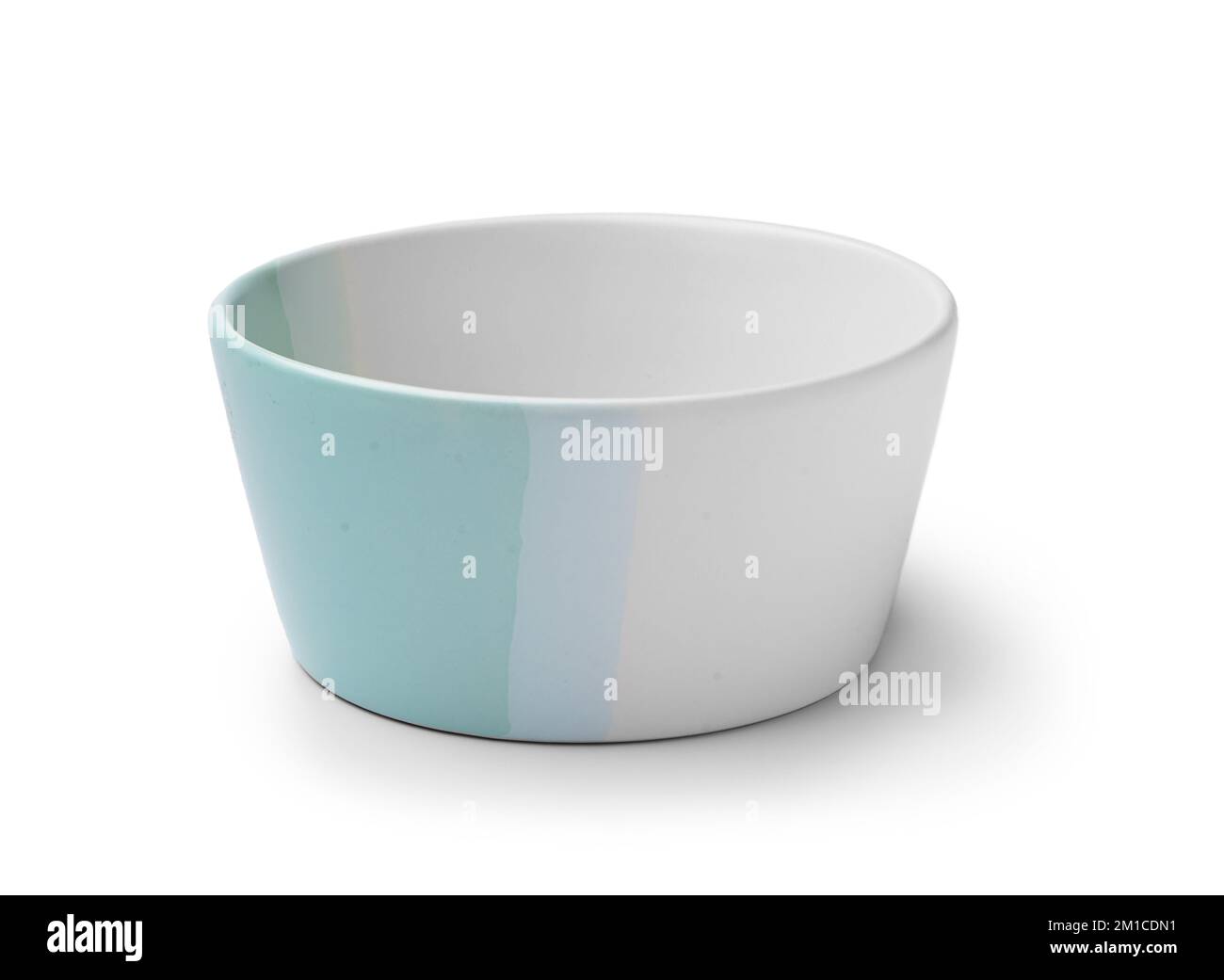 Empty stylish bowl isolated on white background Stock Photo - Alamy