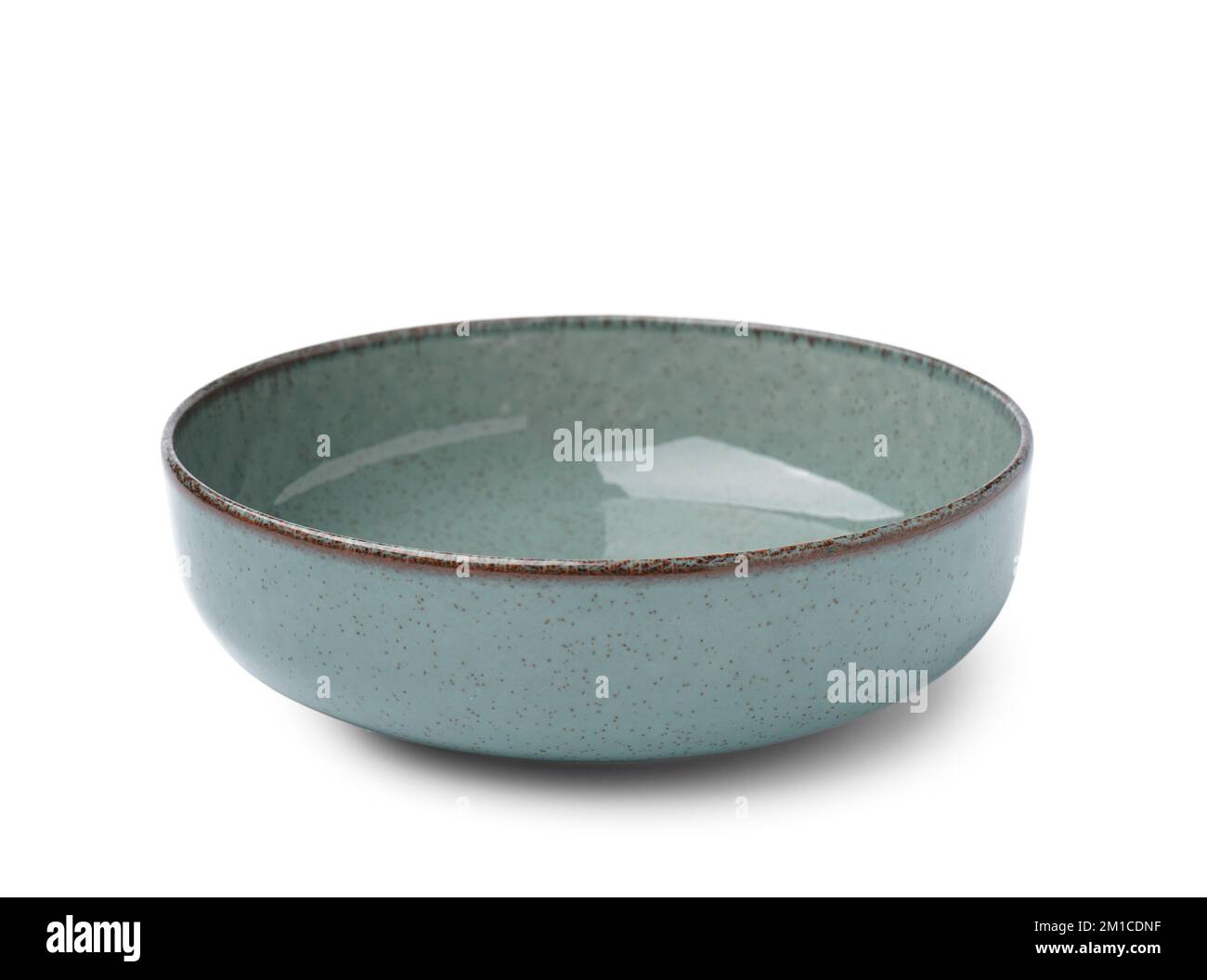 Empty stylish bowl isolated on white background Stock Photo - Alamy