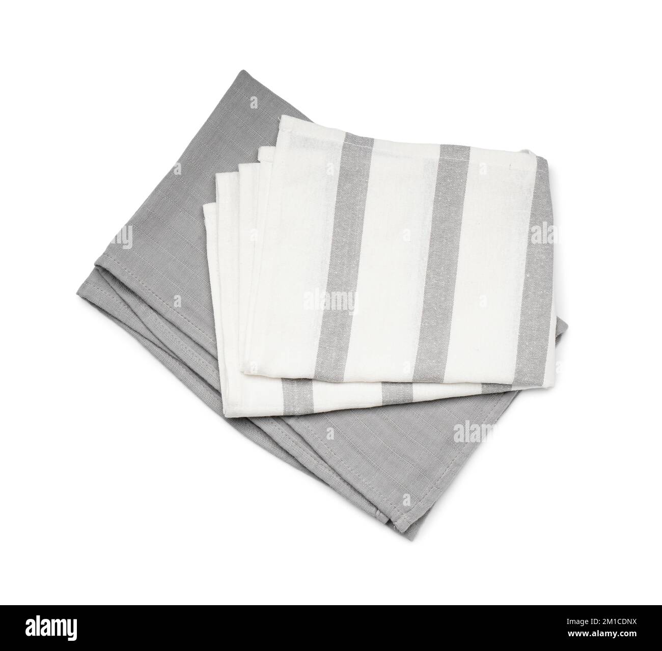 Clean napkins isolated on white background Stock Photo - Alamy