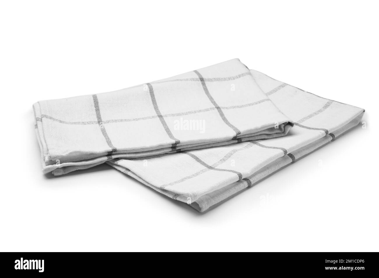 Folded napkin on white background Stock Photo - Alamy