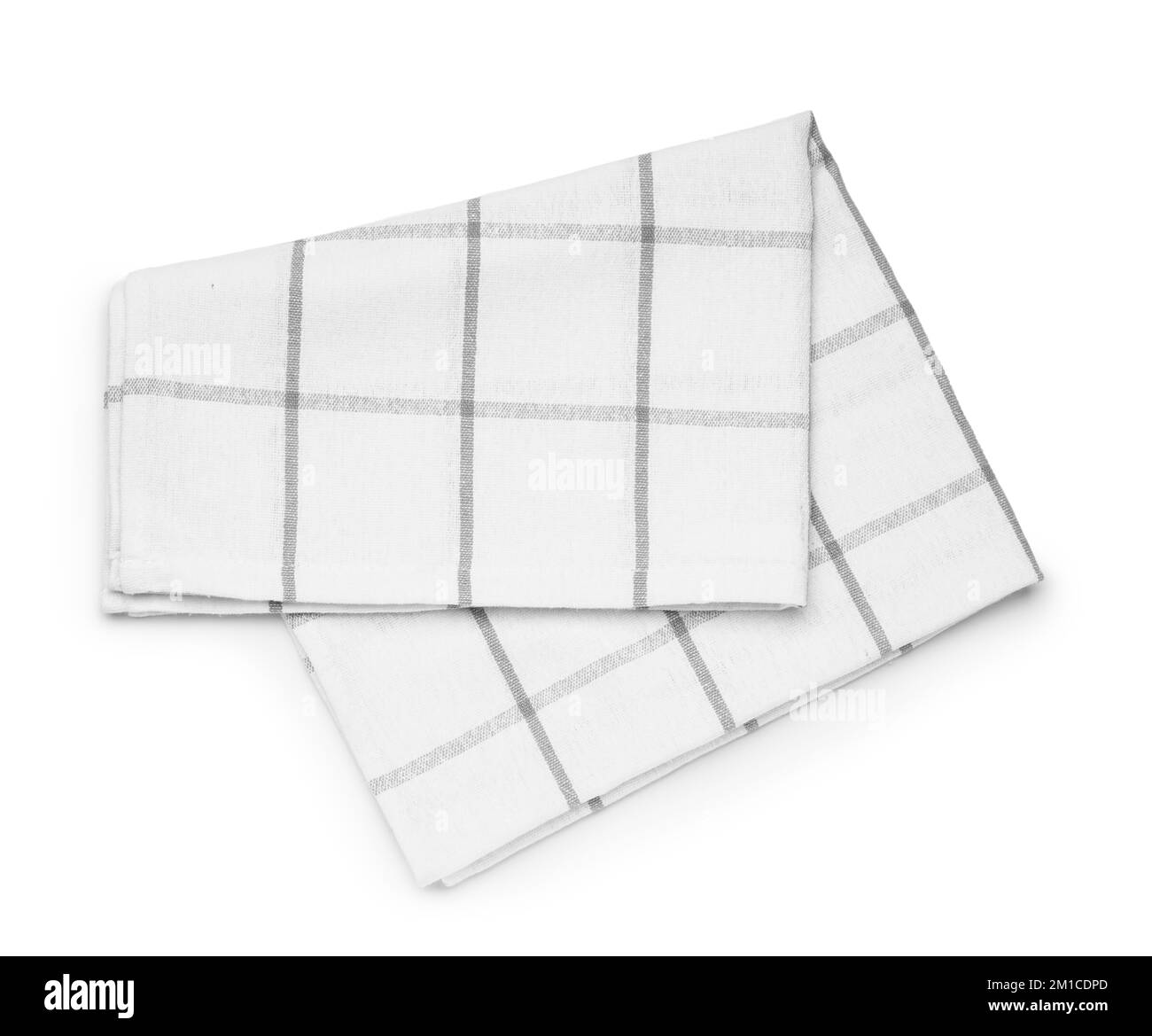 Folded napkin on white background Stock Photo - Alamy