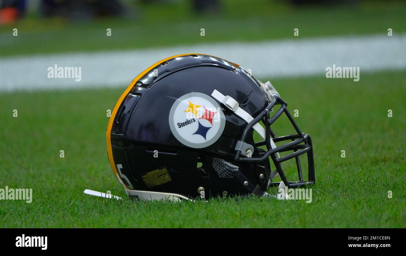 Pittsburgh, PA, USA. 11th Dec, 2022. Steelers helmet during the ...