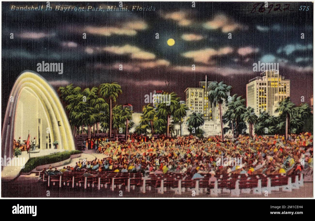 Band shell in Bayfront Park in Miami, Florida , Theaters, Tichnor ...