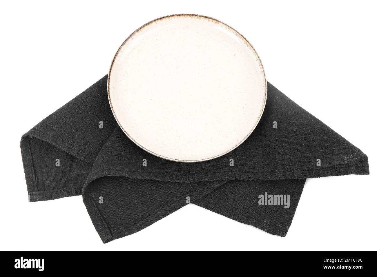 Stylish plate napkin on Cut Out Stock Images & Pictures - Alamy