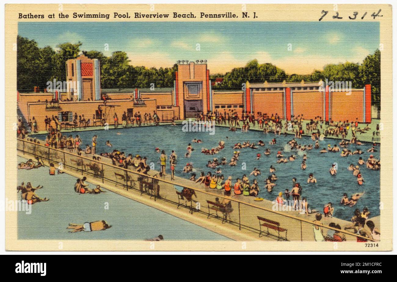 Outdoor swimming pool 1950s hi-res stock photography and images - Alamy