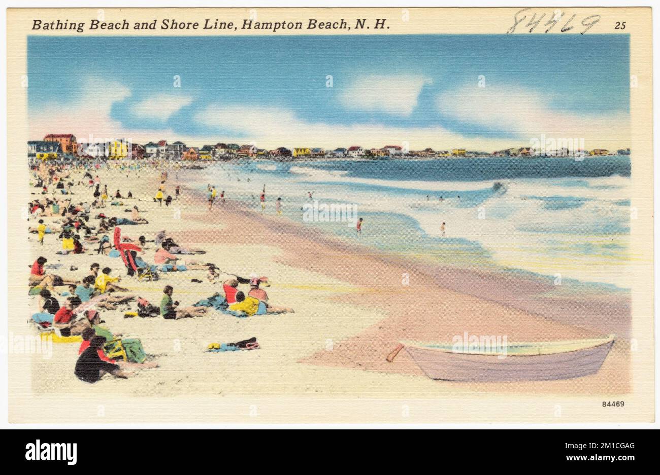 Bathing beach and shore line, Hampton Beach, N.H. , Beaches, Seas ...