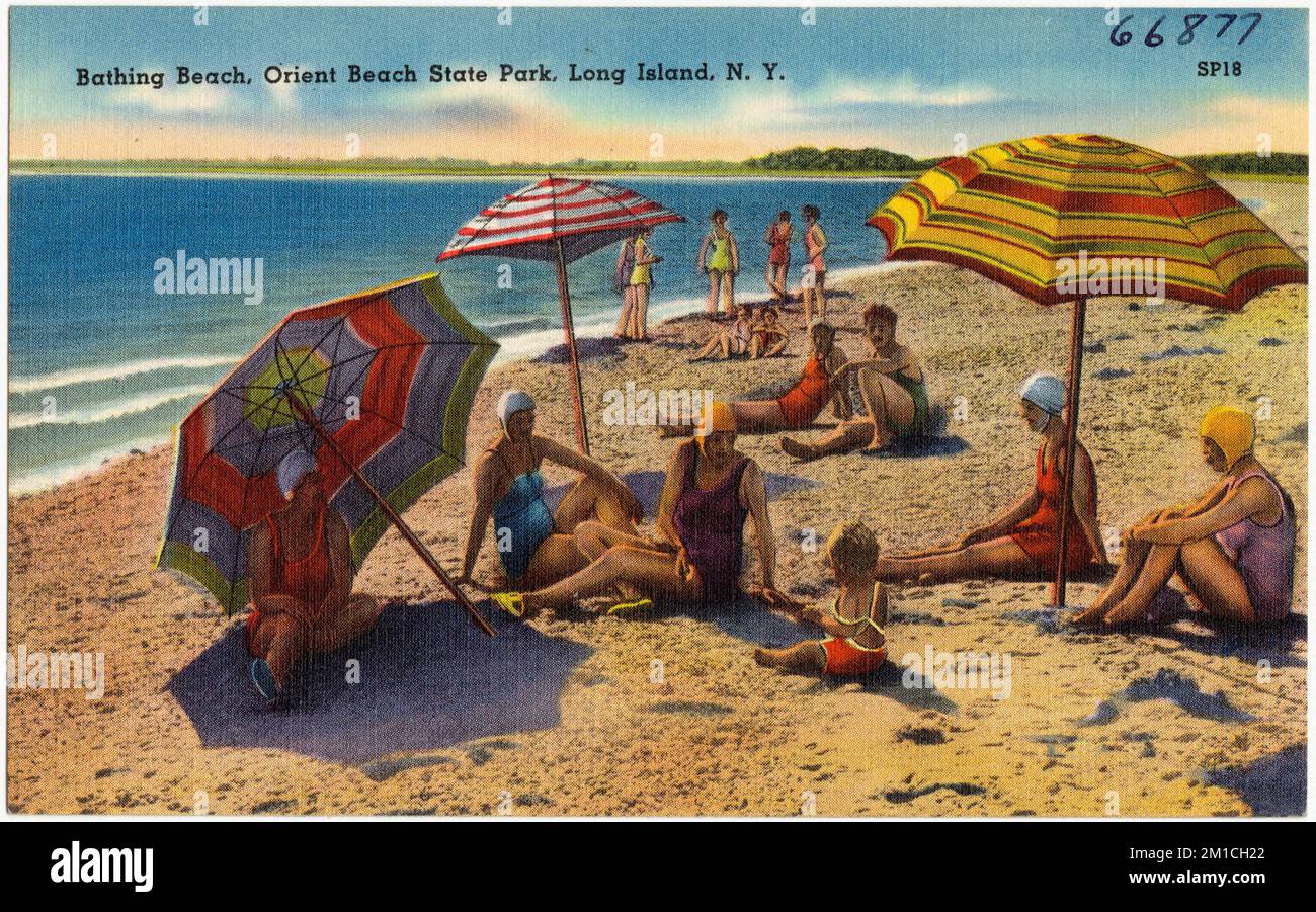 Bathing beach, Orient Beach State Park, Long Island, N. Y. , Beaches ...