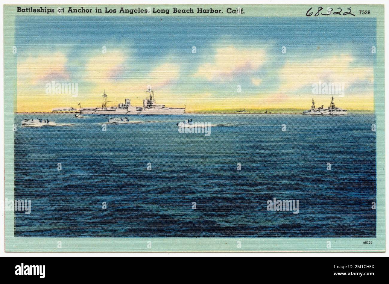 Battleships at Anchor in Los Angeles, Long beach harbor, Calif. , Ships ...