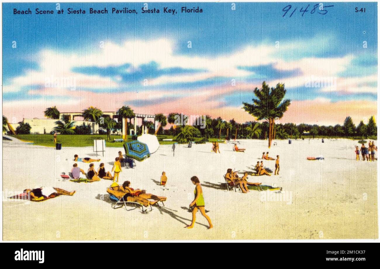 Beach scene at Siesta Beach Pavilion, Siesta Key, Florida , Beaches ...