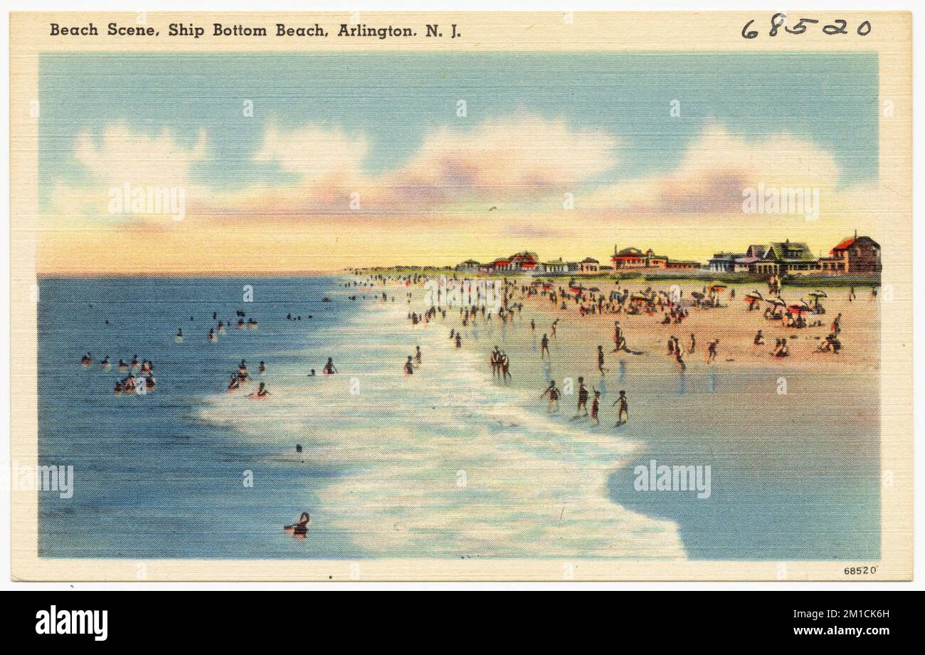 Beach scene, Ship Bottom Beach, Arlington, N. J. , Beaches, Tichnor ...