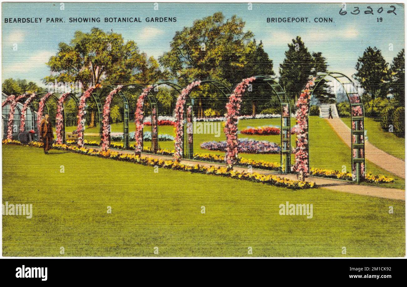 Beardsley Park, showing botanical garden, Bridgeport, Conn. , Parks, Tichnor Brothers Collection ...