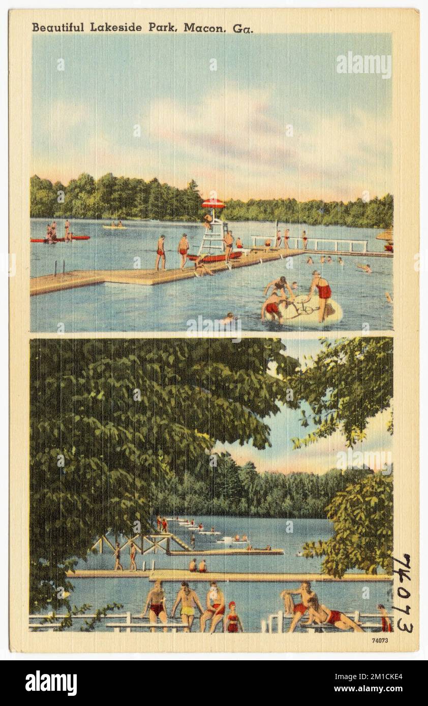Beautiful Lakeside Park, Macon, Ga. , Lakes & ponds, Parks, Tichnor ...