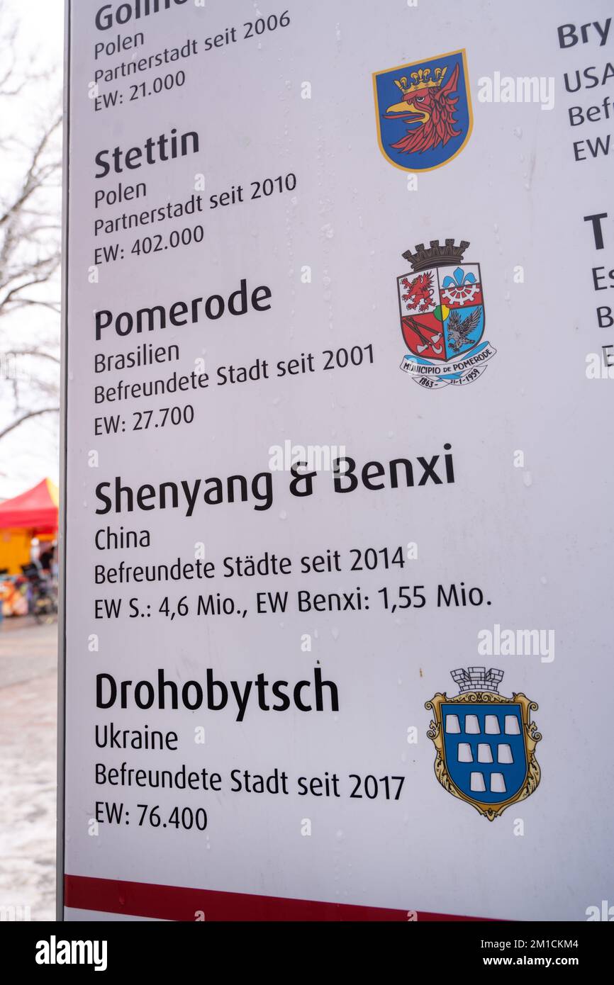 Greifswald, Germany. 09th Dec, 2022. The names of the partner ...