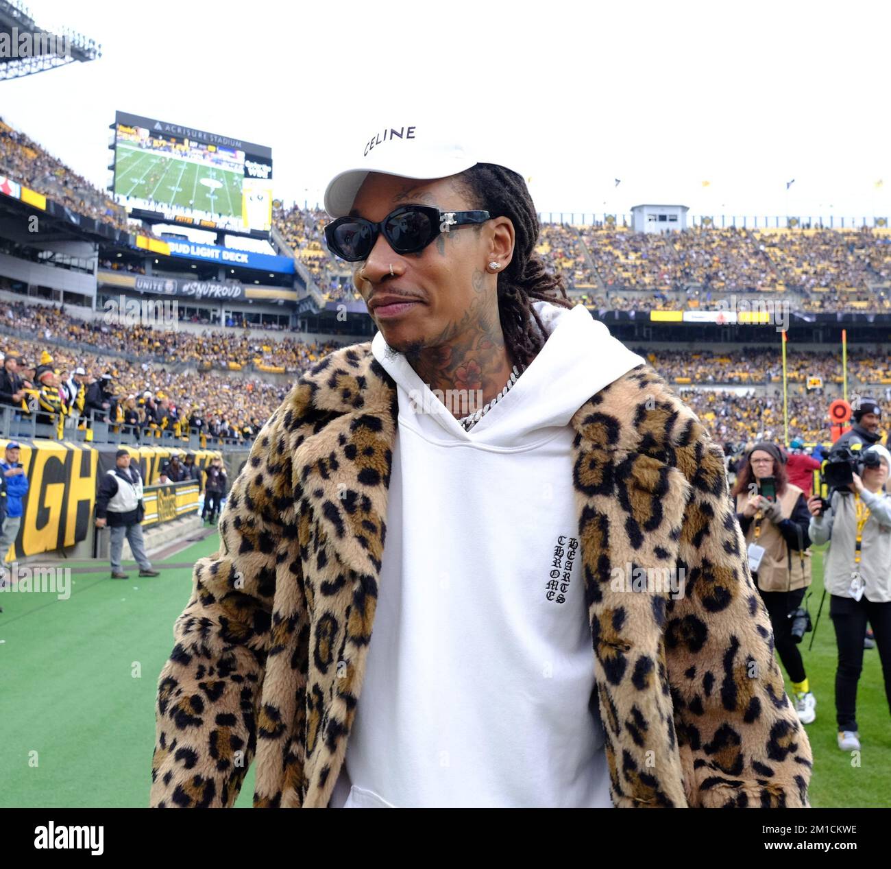 Pittsburgh, PA, USA. 11th Dec, 2022. Wiz Khalifa during the Steelers vs Ravens game in ...