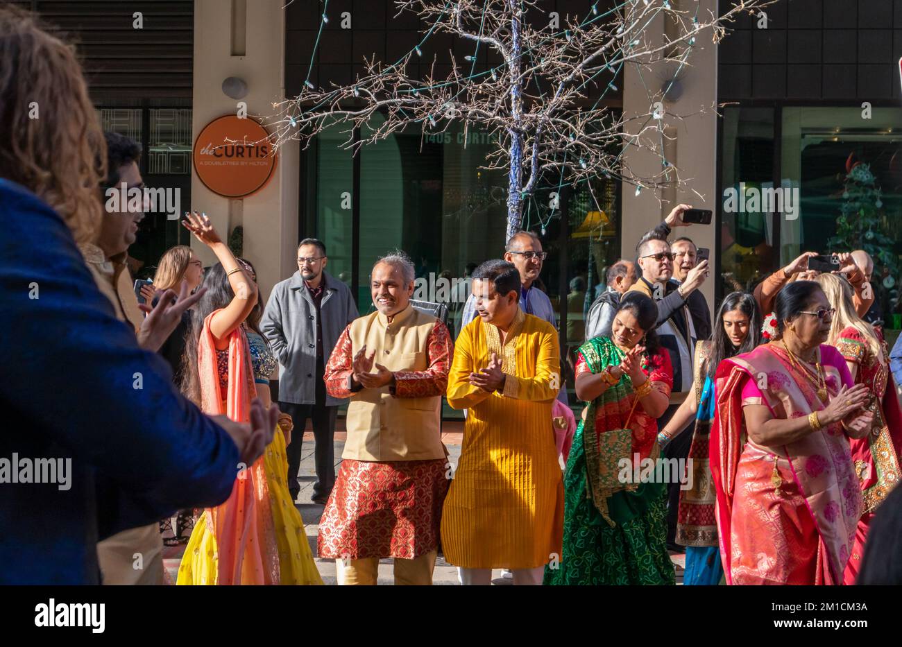 Denver, Colorado - December 3, 2022: Indian celebrations in downtown ...