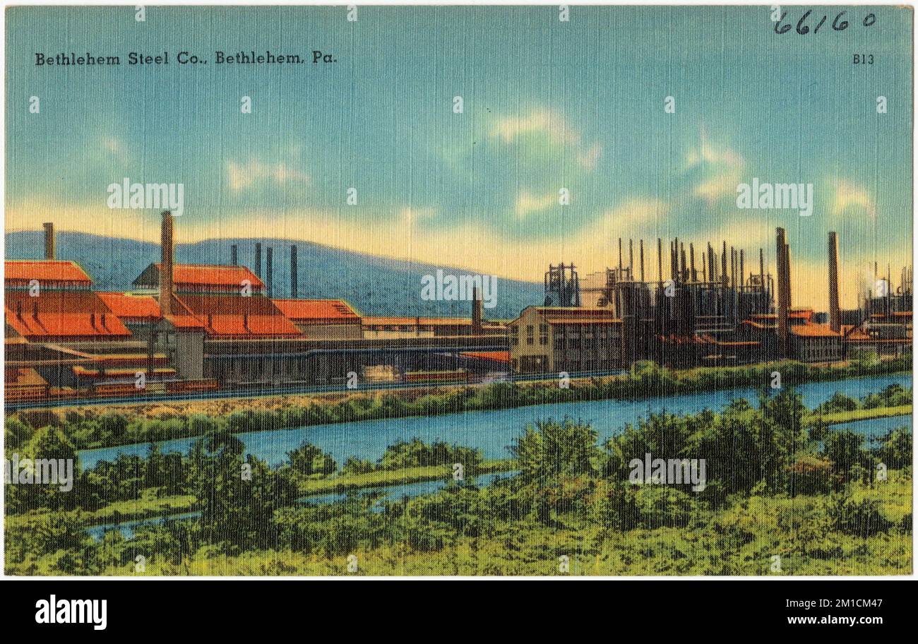Bethlehem Steel Co., Bethlehem, Pa. , Industrial facilities, Tichnor ...