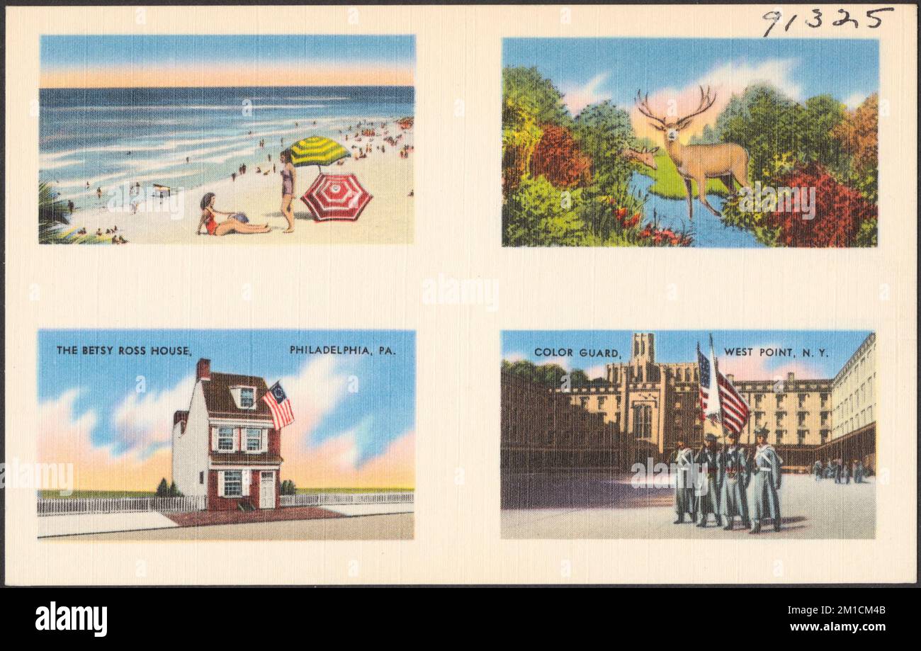 The Betsy Ross House, Philadelphia, Pa. Color guard, West Point, N.Y ...