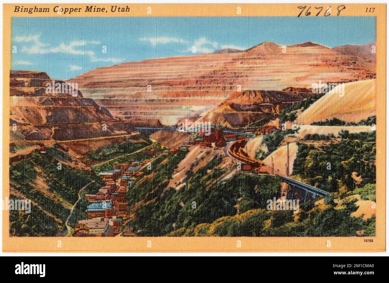 Bingham Copper Mine, Utah , Industrial facilities, Tichnor Brothers ...
