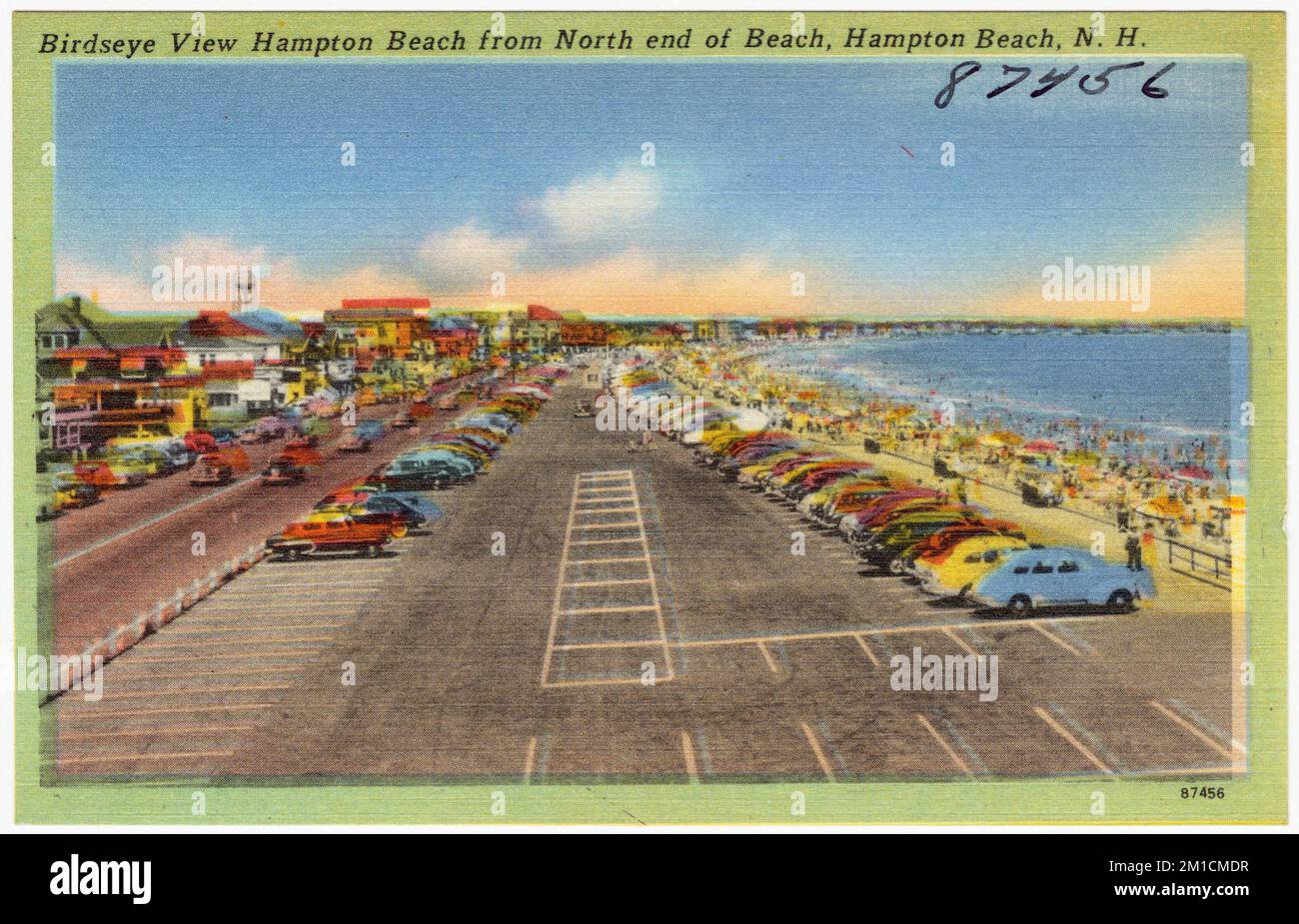 Birdseye view Hampton Beach from north end of beach, Hampton Beach, N.H ...
