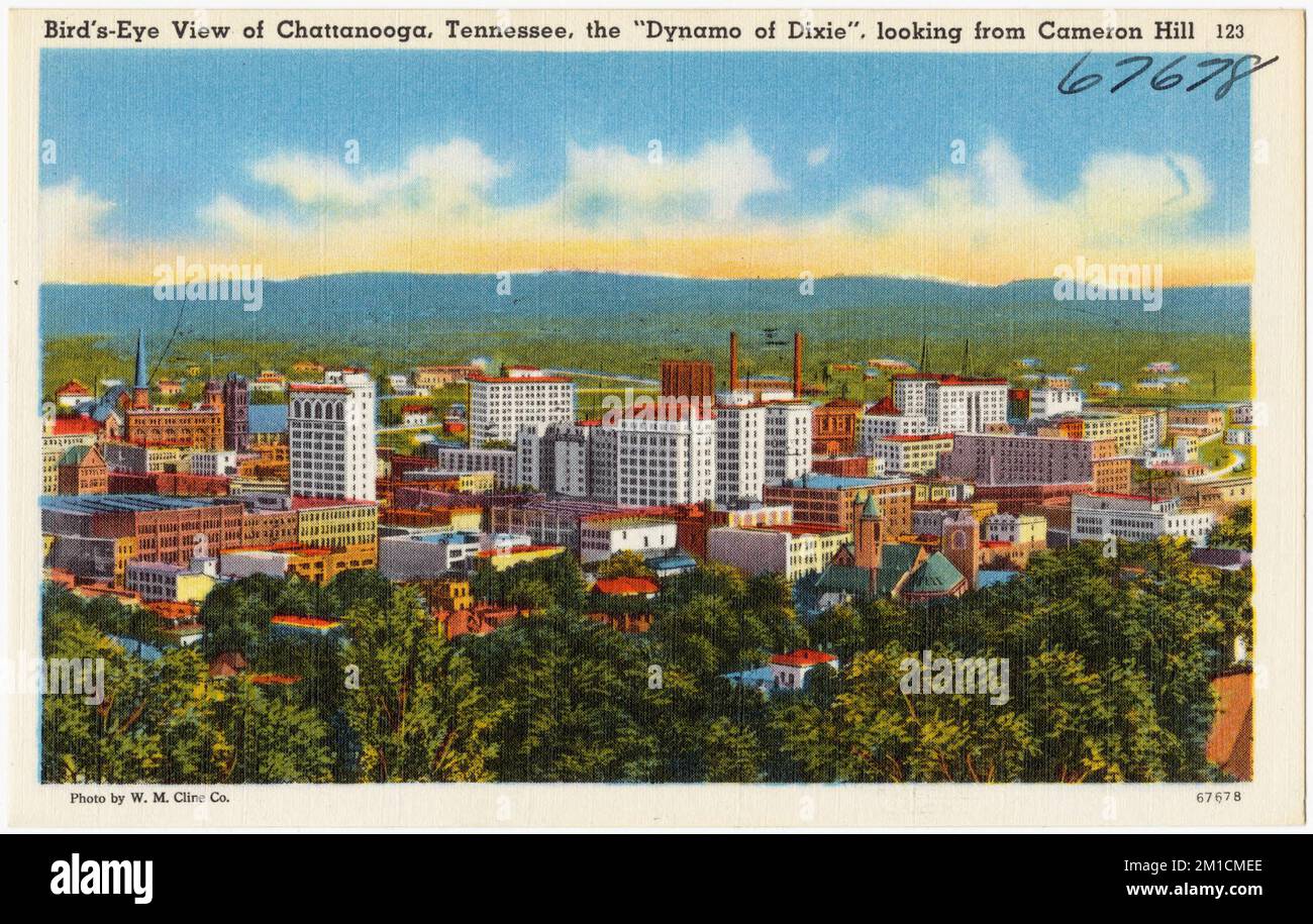 Bird's-eye view of Chattanooga, Tennessee, the 'Dynamo of Dixie ...
