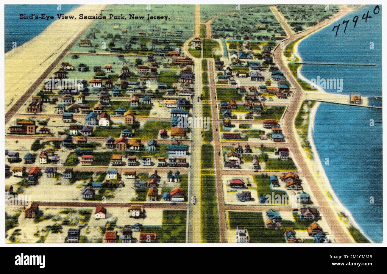 Bird's-eye view, Seaside Park, New Jersey , Beaches, Cities & towns ...