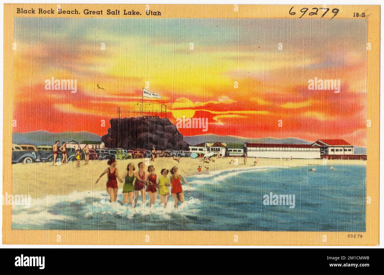 Black Rock Beach, Great Salt Lake, Utah , Beaches, Tichnor Brothers ...