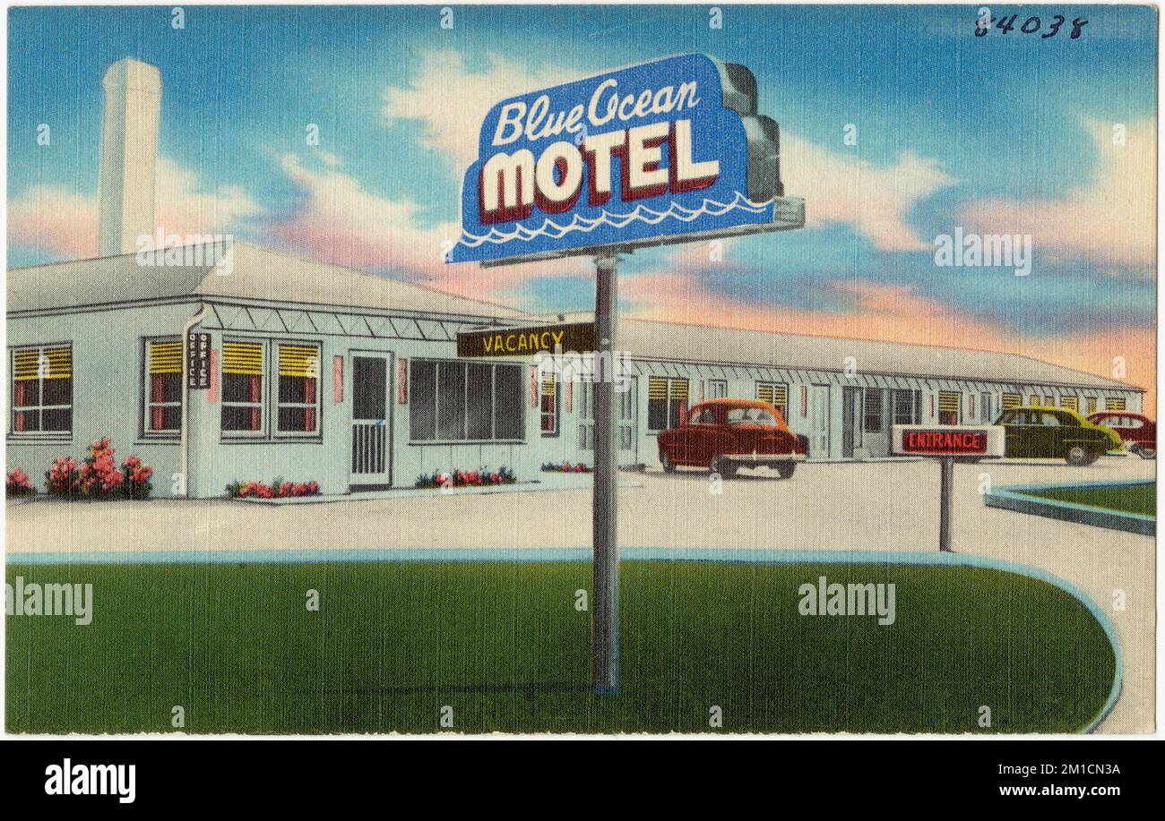 Blue Ocean Motel , Motels, Tichnor Brothers Collection, postcards of ...
