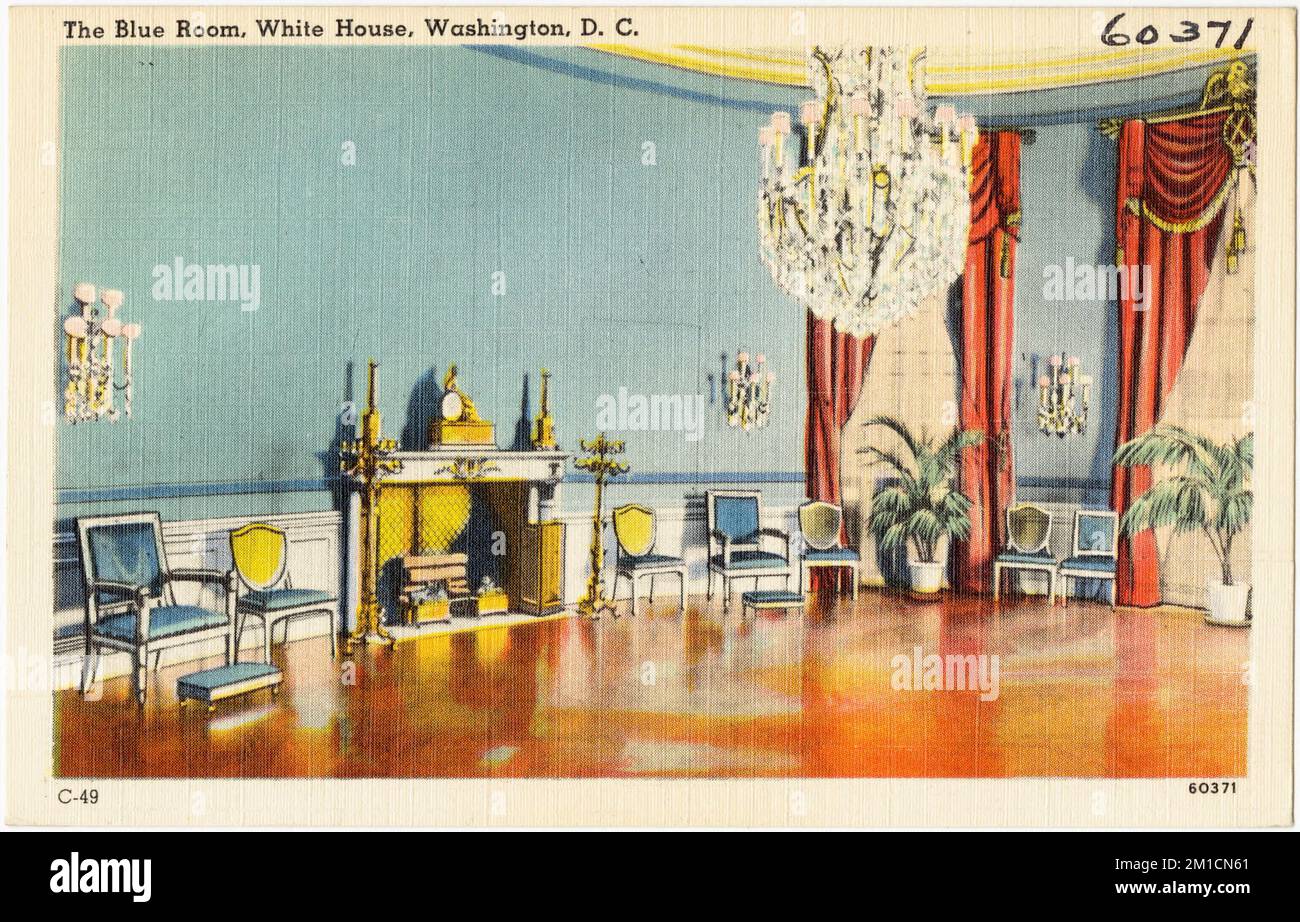 The Blue Room, White House, Washington, D. C. , Government facilities ...